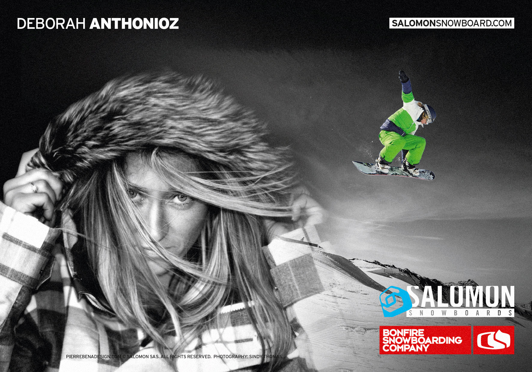 Poster & Carte postale — Salomon Snowboards — Deborah anthonioz